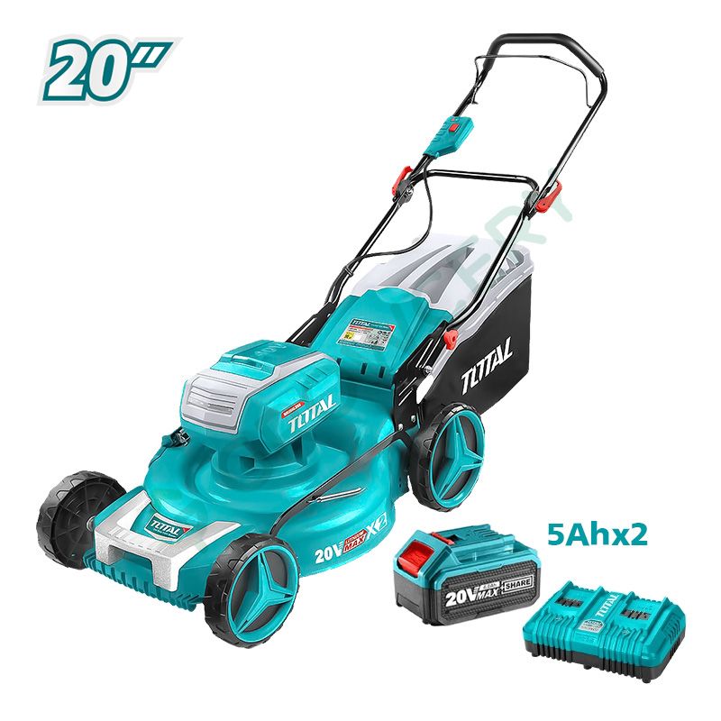 GROWCERY รถเข็นตัดหญ้า 20 นิ้ว แบตเตอรี่ ไร้สาย 40 โวลท์ TOTAL รุ่น TLMLI20202 (แบต 20 โวลท์ 5 ...